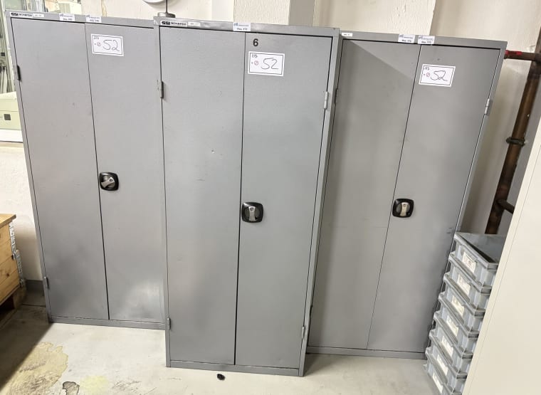 SSI SCHÄFER 3 hinged door cabinets with contents: buy used