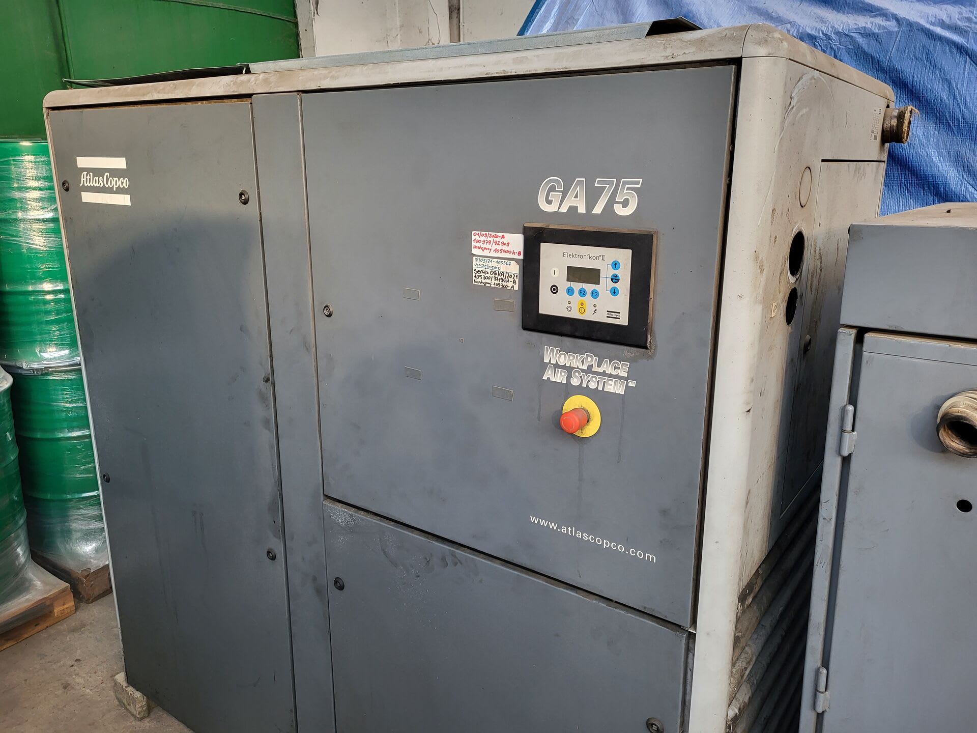 Compresor de tornillo ATLAS COPCO GA75 AP-7,5: de ocasión