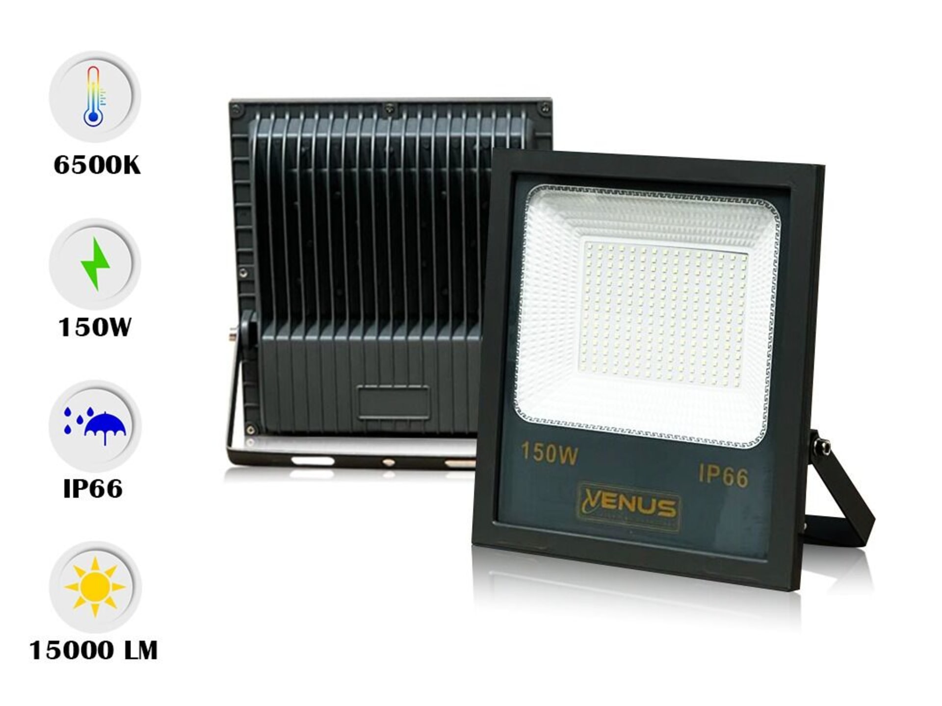 Projecteur 150W LED Étanche IP66 - Lumière du jour 6500K x (30) VENUS Flood light